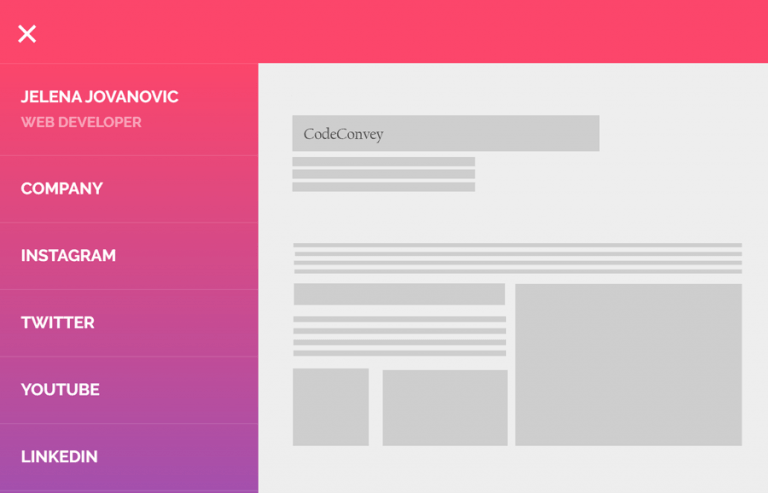 Vertical Sidebar Toggle Menu Responsive with CSS | Codeconvey