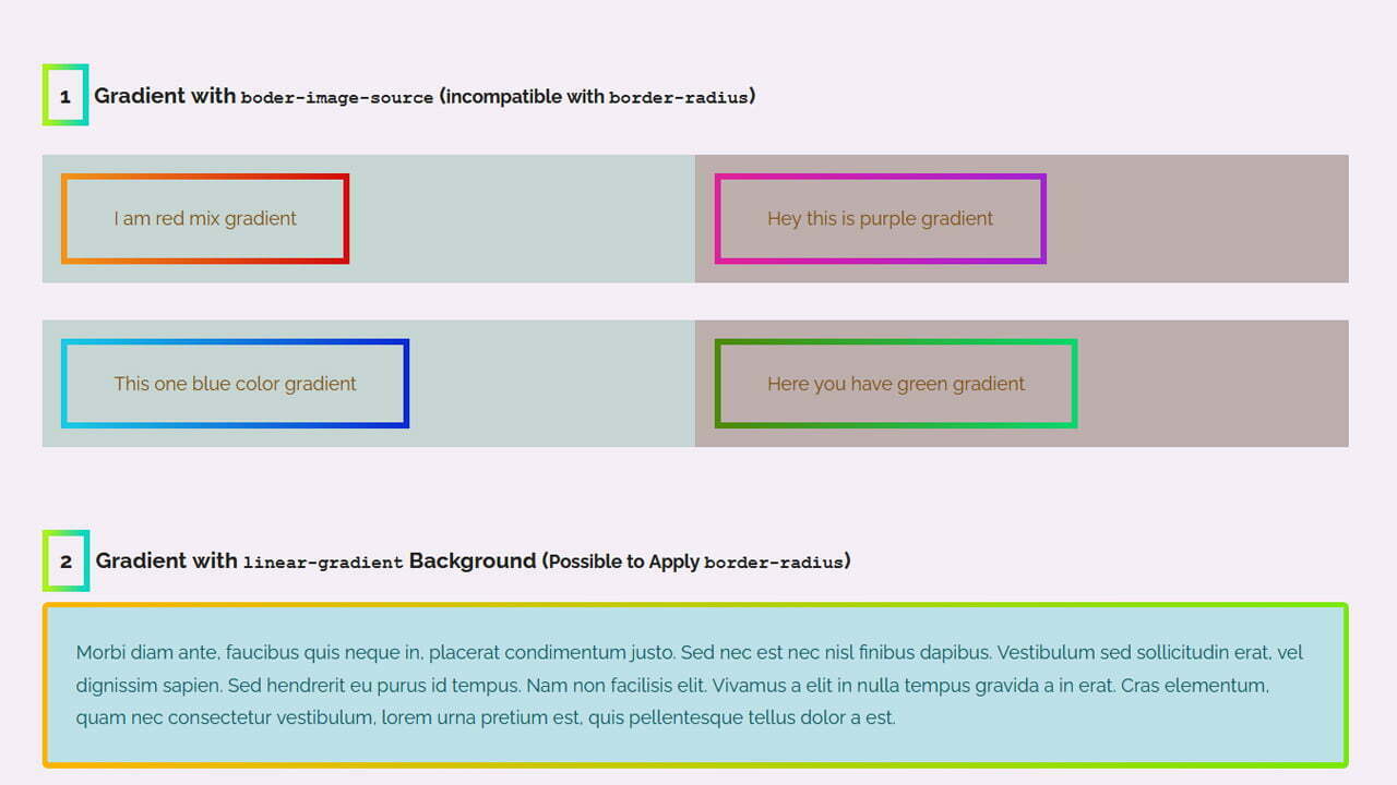 5 Techniques For Creating CSS Gradient Border Codeconvey