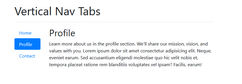 Vertical Tabs With Bootstrap 4 Source Code Example Codeconvey