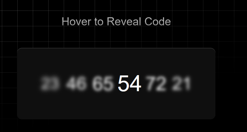 How To Reveal Secret Code With Css Hover Animation Codeconvey